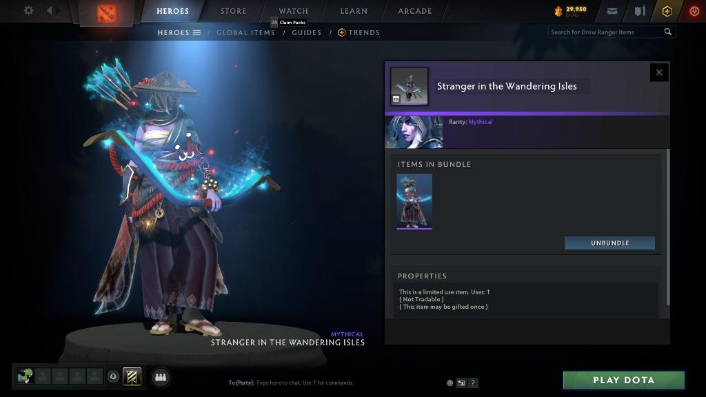 Dota 2 Stranger in the Wandering Isles Drow Ranger Aghanim's 2021 ...