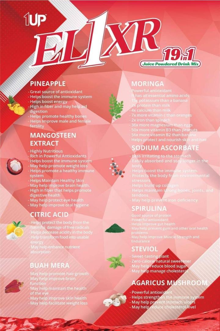 El1xr by 1Up healthy drink, Health & Nutrition, Health Supplements ...