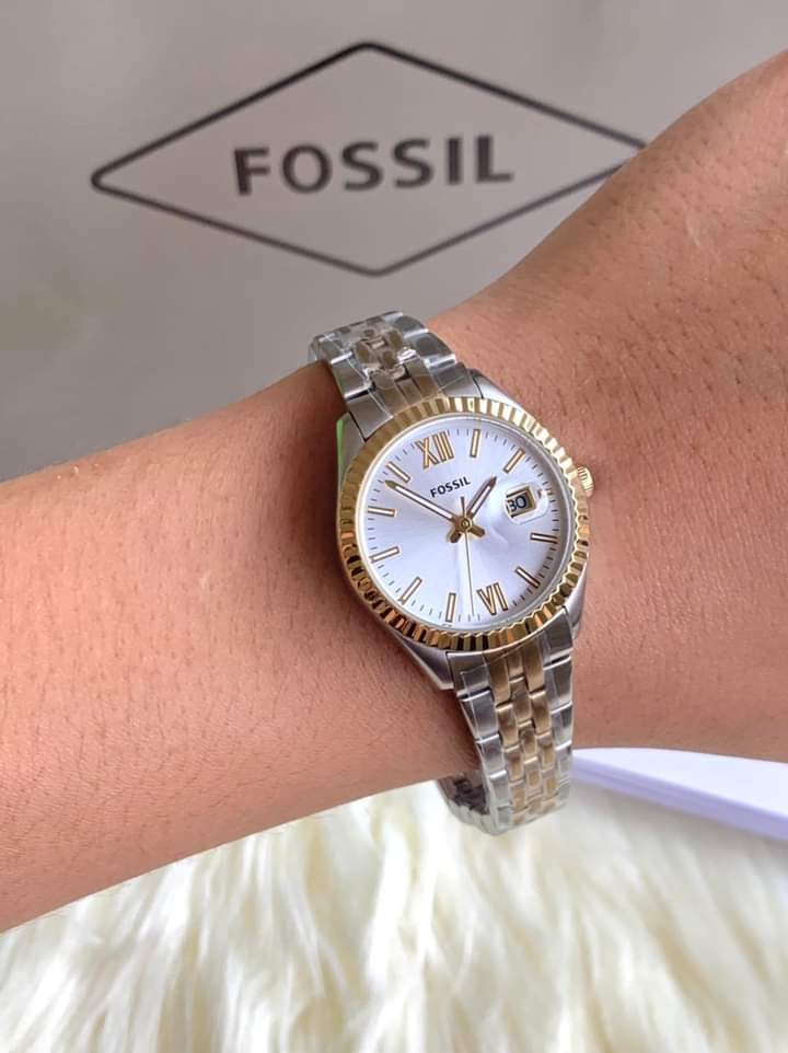 FOSSIL MINI TWO TONE AUTHENTIC WATCH, Women's Fashion, Watches ...