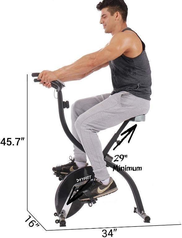 (FREE DELIVERY) YYFITT Basic Foldable Fitness Exercise Bike with 16 ...