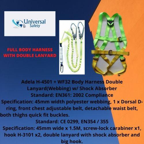 FULL BODY HARNESS W/ DOUBLE LANYARD, Commercial & Industrial ...