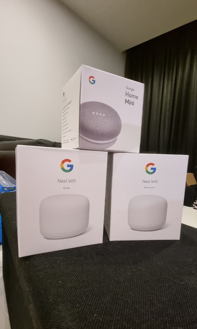 Google Nest WiFi Router & Add-on Point / Home Mini, Computers & Tech, Parts & Accessories ...