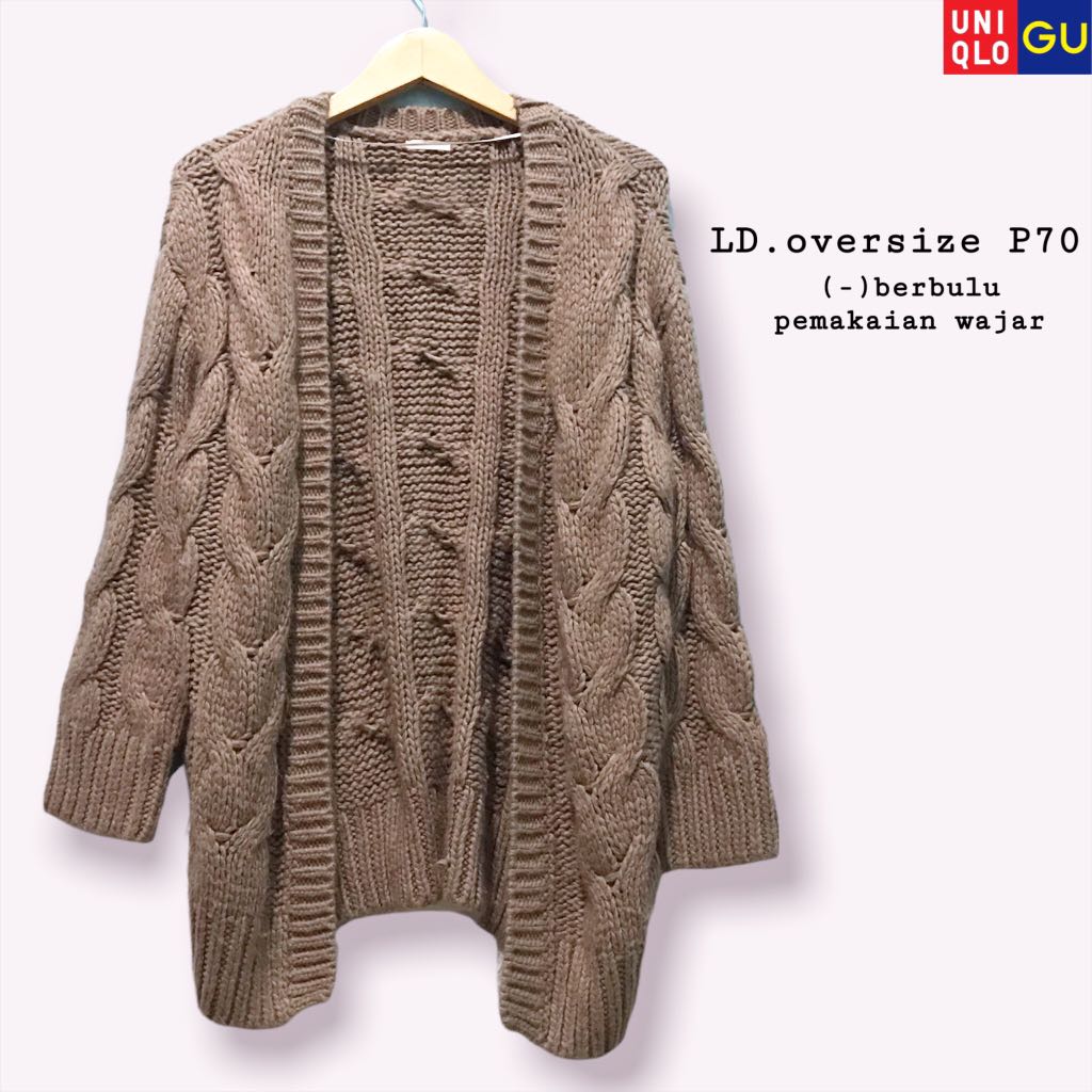 GU Uniqlo - Outer Kepang Besar Oversize #Merdeka17, Fesyen Wanita, Pakaian Wanita, Baju Luaran ...