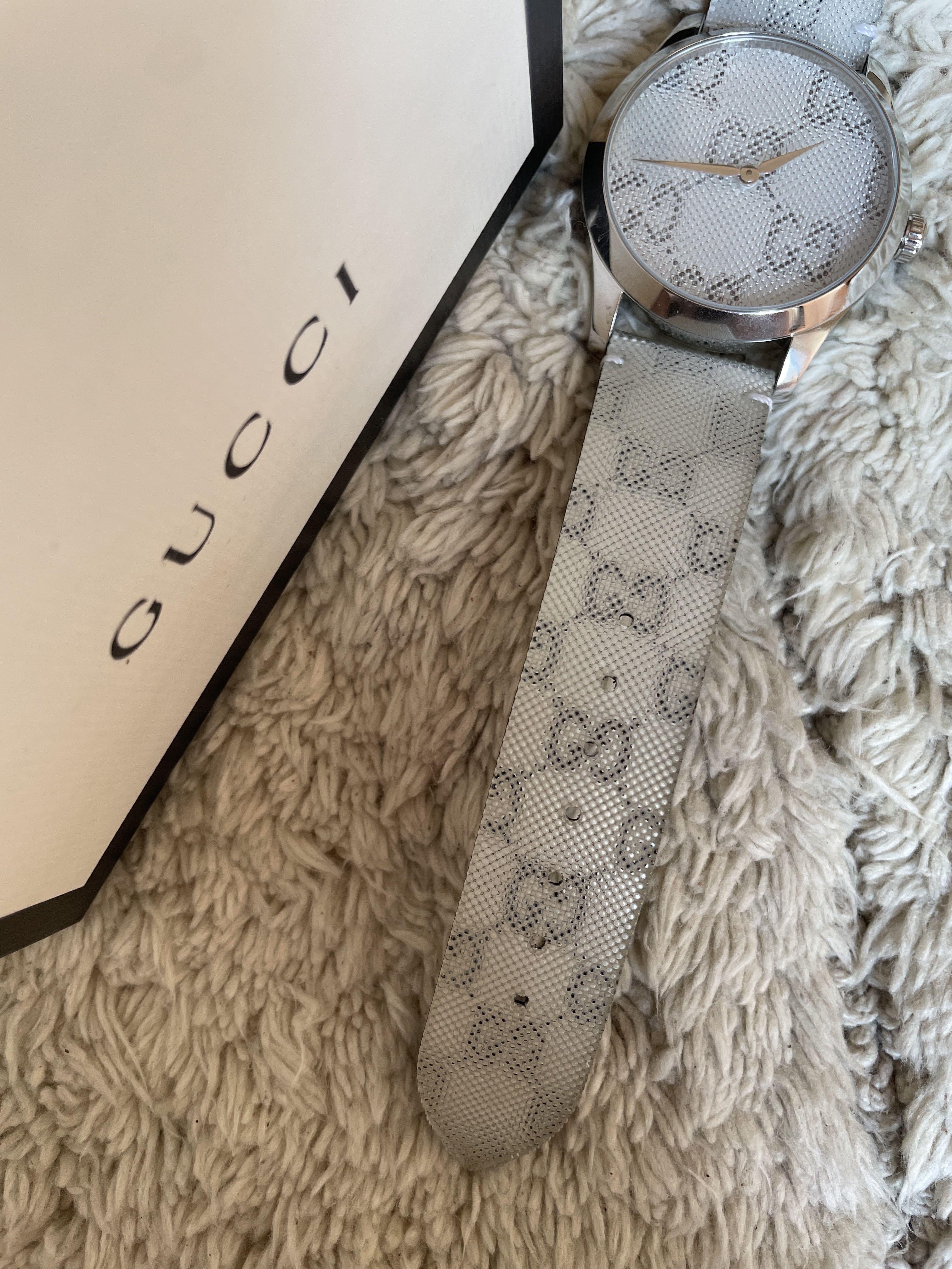 GUCCI G-TIMELESS GREY HOLOGRAM WATCH, Luxury, Watches on Carousell