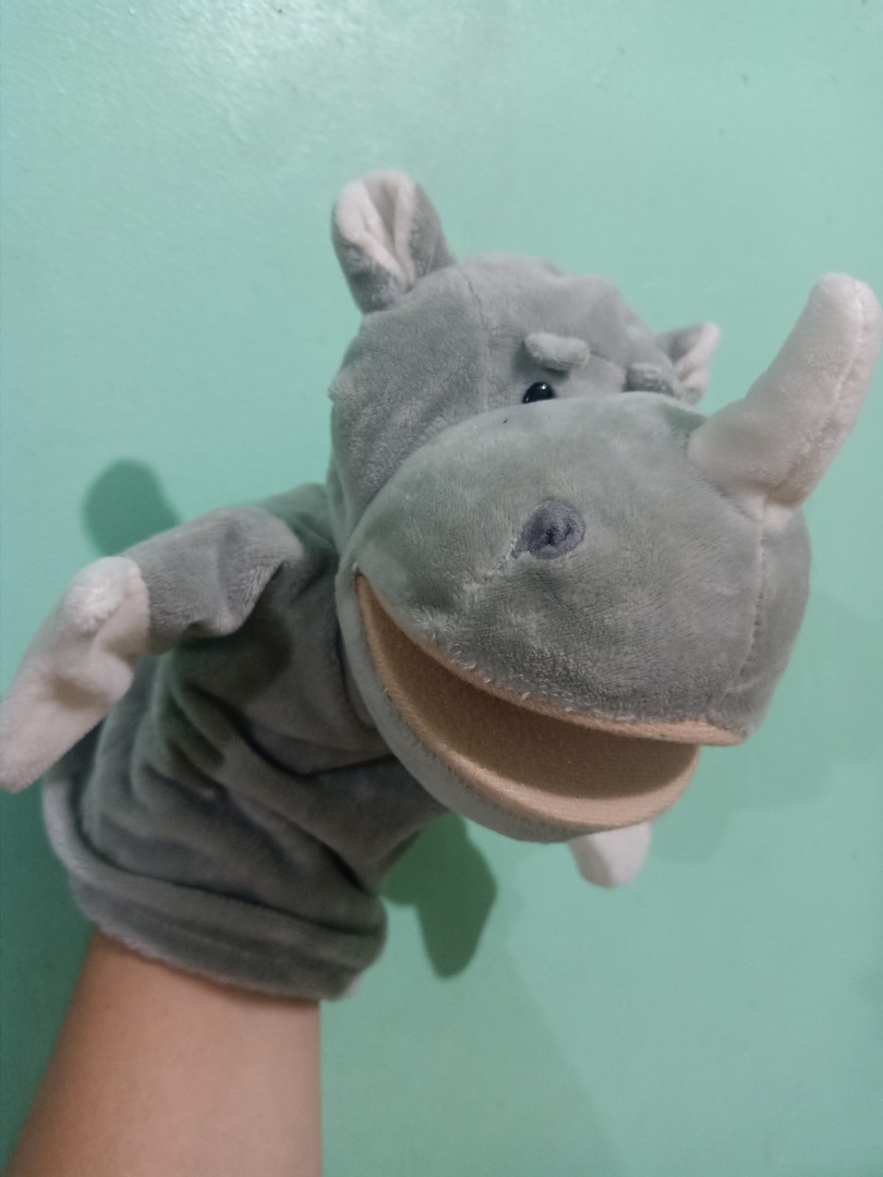 HIPPO / RHINO HAND PUPPET, Hobbies & Toys, Toys & Games on Carousell