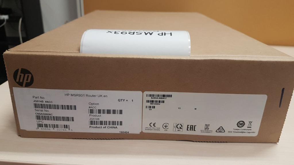 HP Enterprise Gigabit Router MSR931 JG514B, Computers & Tech, Parts ...