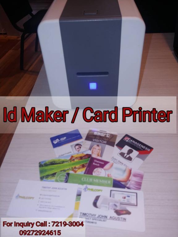 ID Maker Card Printer machine standard PVC plastic, Computers & Tech ...