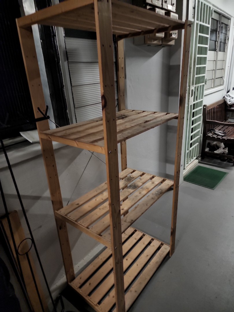 Ikea wooden rack, Furniture & Home Living, Furniture, Shelves, Cabinets ...