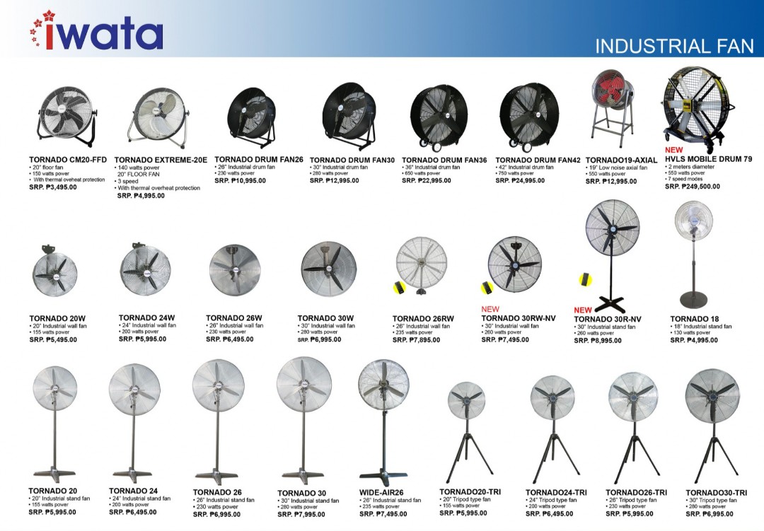 IWATA INDUSTRIAL FAN, Furniture & Home Living, Office Furniture ...