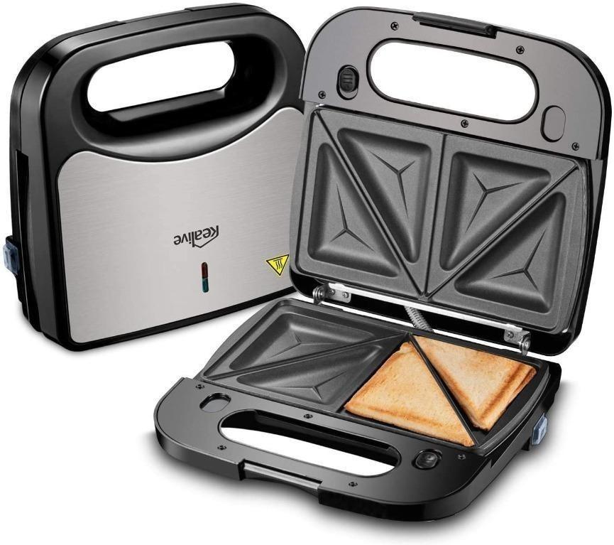 Kealive Deep Fill Sandwich Maker, 3 in 1 Toastie, Waffle, Panini ...
