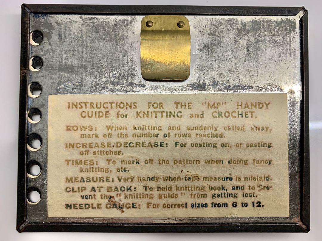 Knitting Counter The MP Handy Guide for Knitting & Crochet Vintage ...