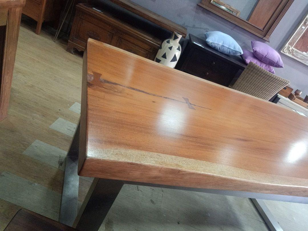 Mahogany ,slab dining table, Furniture & Home Living, Furniture, Other ...