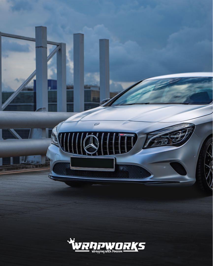 Mercedes CLA Matte Metallic Silver Full Wrap, Car Accessories ...