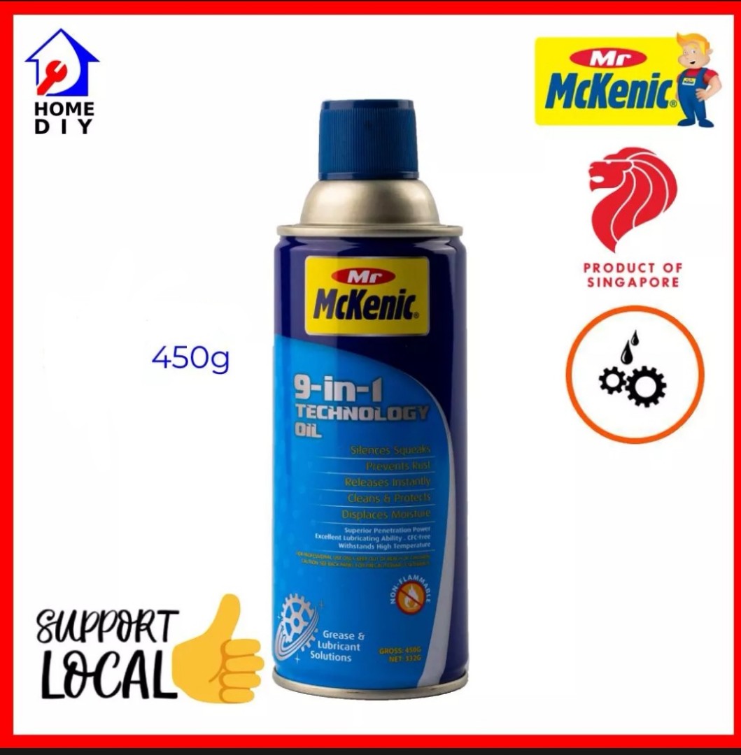 Mr Mckenic 9 in 1 Technology Oil / Lubricant (450gm), Furniture & Home ...
