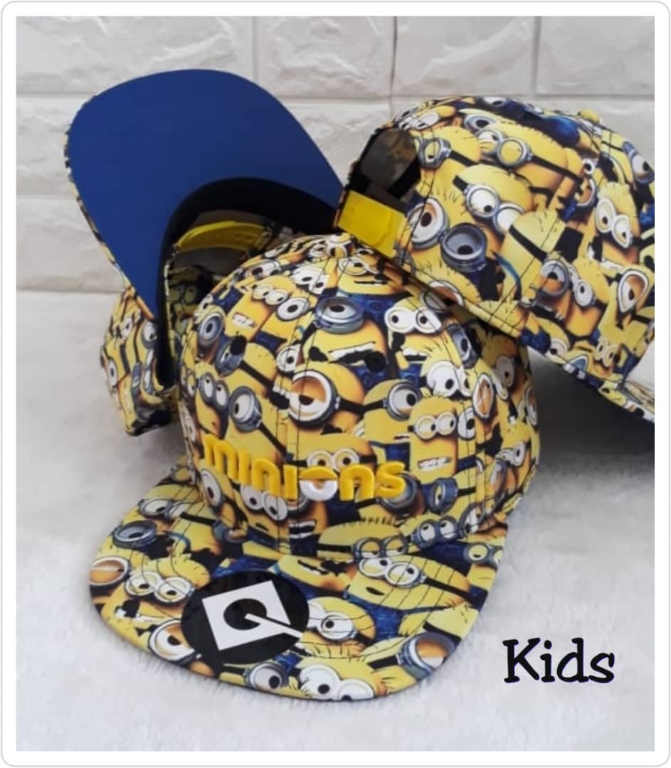 New cap kids minions topi kanak2, Men's Fashion, Watches & Accessories ...