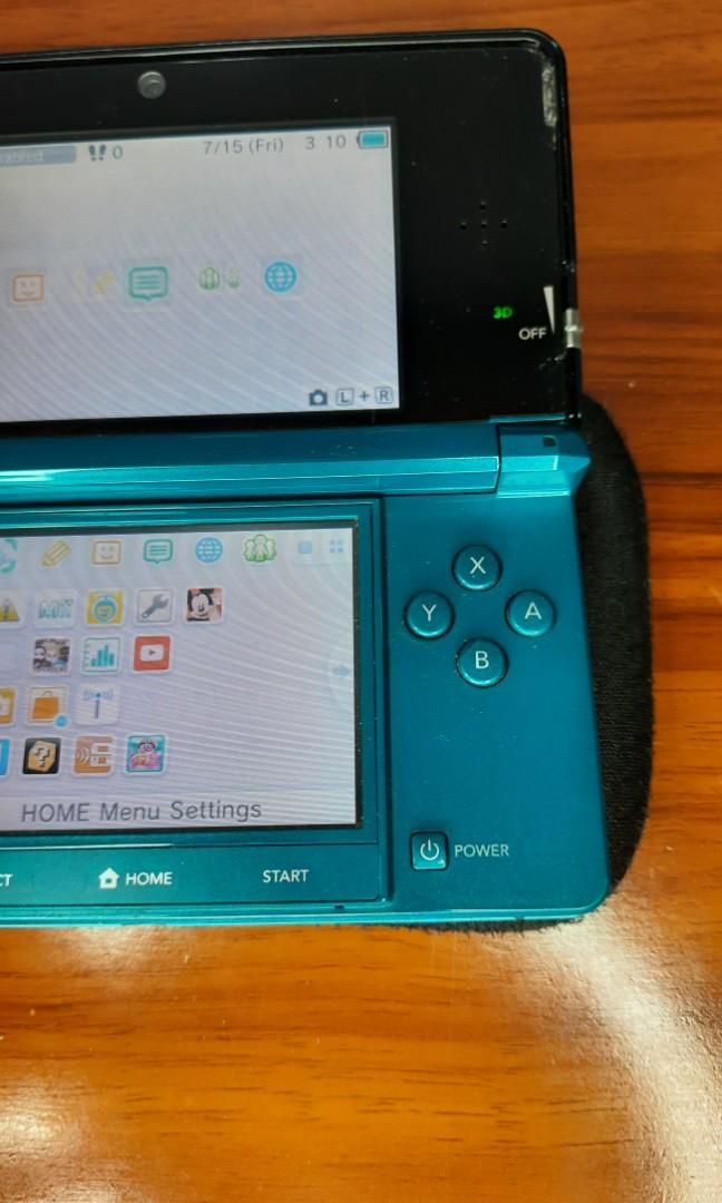 Nintendo Old Regular 3DS Cyan Blue NON CFW & US VERSION, Video Gaming ...