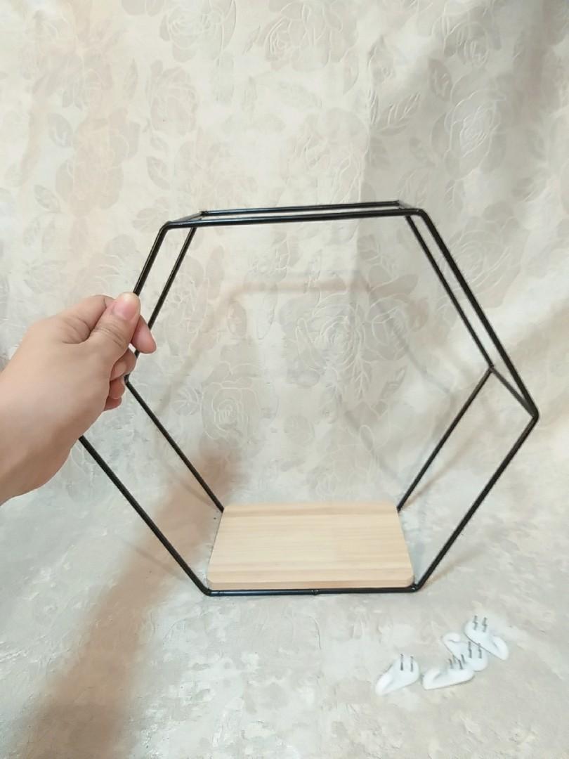 nordic minimalist Diagonal wall shelf, Furniture & Home Living, Home ...