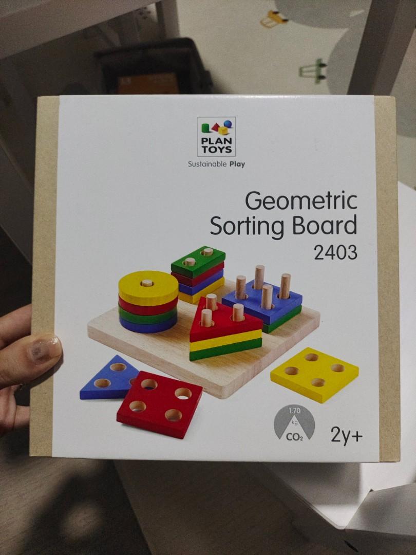 Plan Toys Geometric Sorting Board, Hobbies & Toys, Toys & Games on Carousell