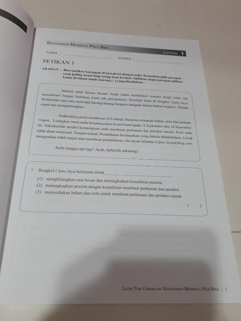 PSLE - Yearly Malay Foundation Kefahaman Membaca, Hobbies & Toys, Books ...