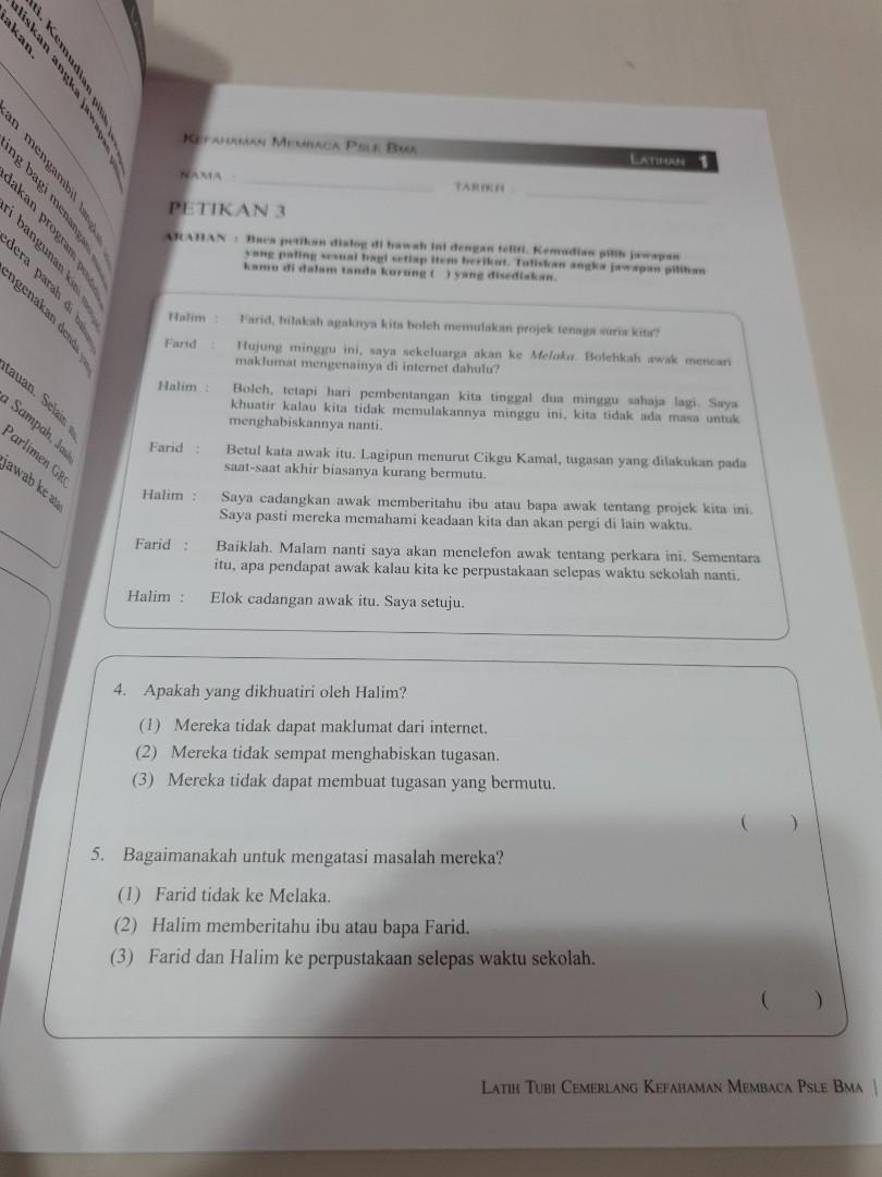 PSLE - Yearly Malay Foundation Kefahaman Membaca, Hobbies & Toys, Books ...