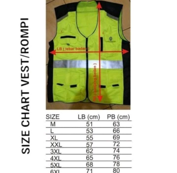 Rompi / Vest Plain _ Size L (Size Chart Rompi) P63 L54, Fesyen Pria ...