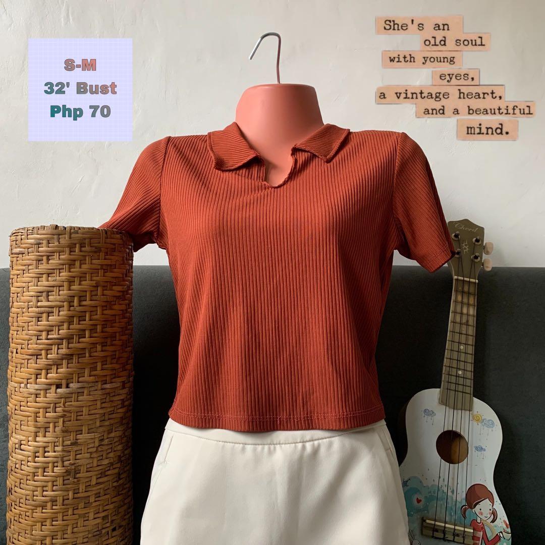 Rust Colored Top, Women's Fashion, Tops, Blouses on Carousell