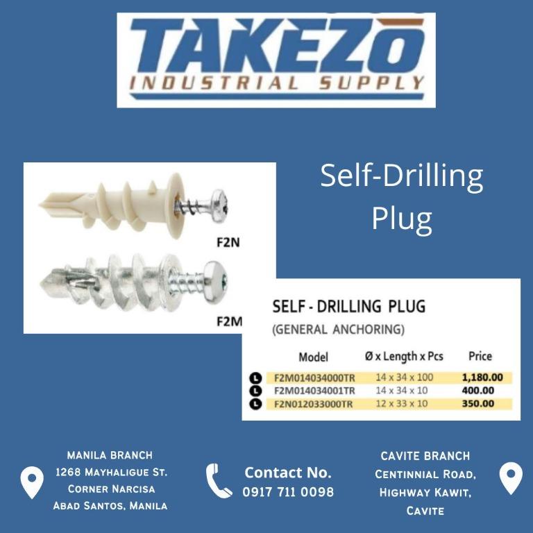 Self-Drilling Plug, Commercial & Industrial, Construction Tools & Equipment on Carousell
