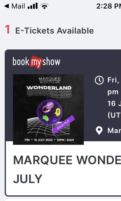 SELLING 1X MARQUEE TIX 15 JULY, Tickets & Vouchers, Event Tickets on ...