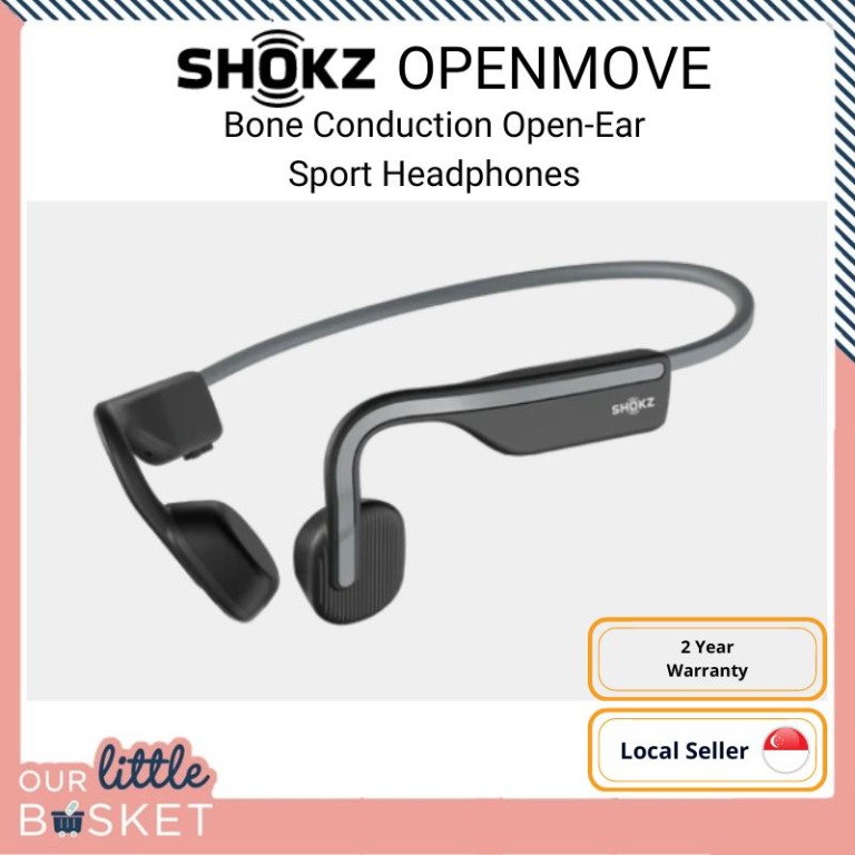 SHOKZ OpenMove Bone Conduction Open-Ear Lifestyle/Sport Headphones ...