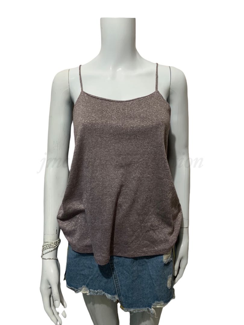 Silver top, Women's Fashion, Tops, Sleeveless on Carousell