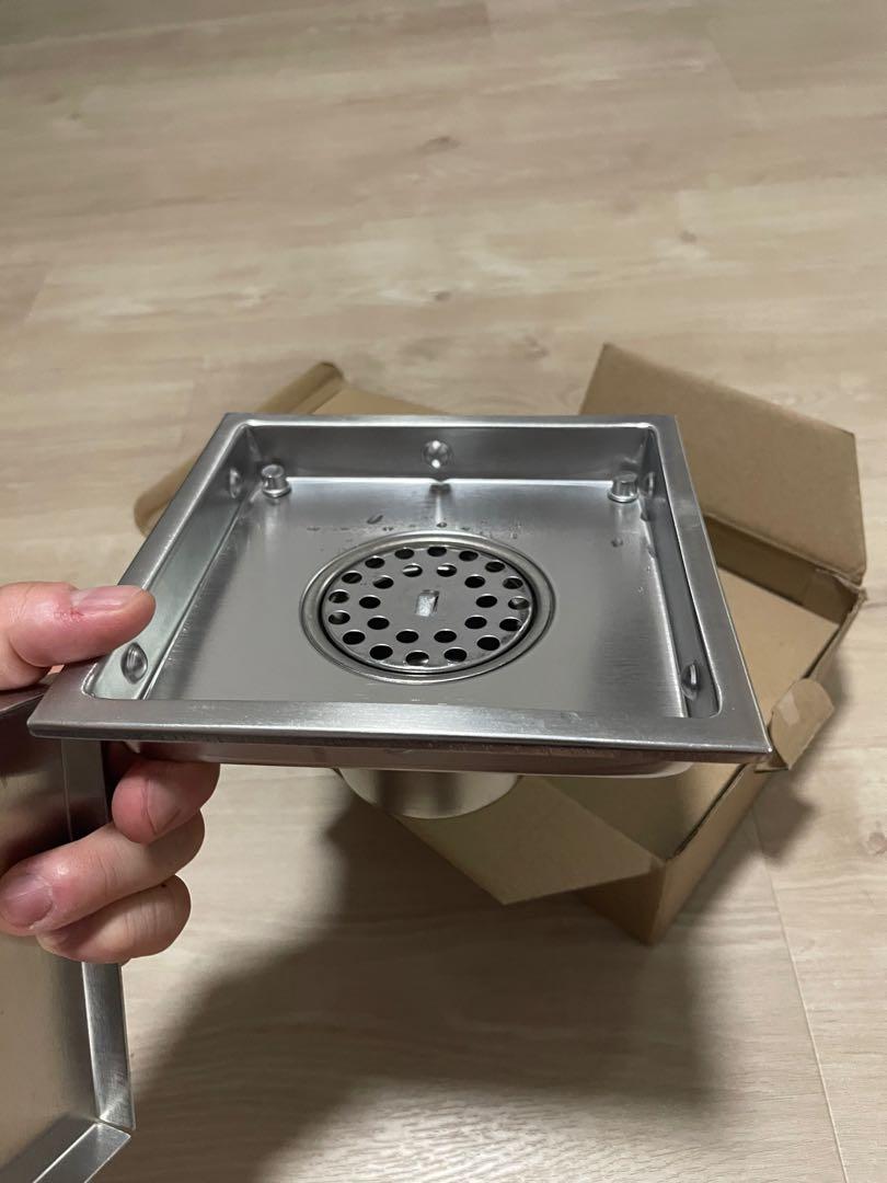 Stainless steel conceal floor trap 15cm (6”), Furniture & Home Living ...