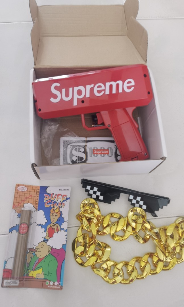 Supreme gun with Props, Hobbies & Toys, Toys & Games on Carousell