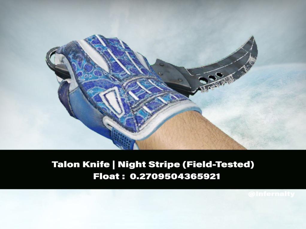 Talon Knife Night Stripe FT CSGO SKINS KNIVES, Video Gaming, Gaming Accessories, In-Game ...