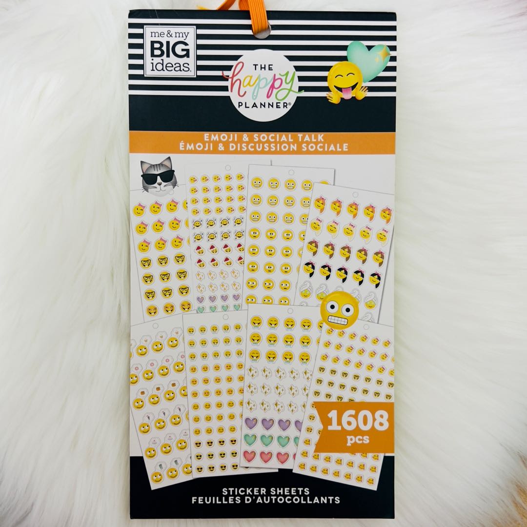 The Happy Planner Emoji & Social Talk Sticker Sheets 1608 pcs / Sticker ...