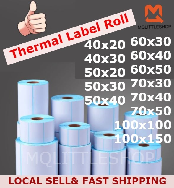 Thermal Label Roll Self Adhesive Sticker Direct thermal printing paper ...
