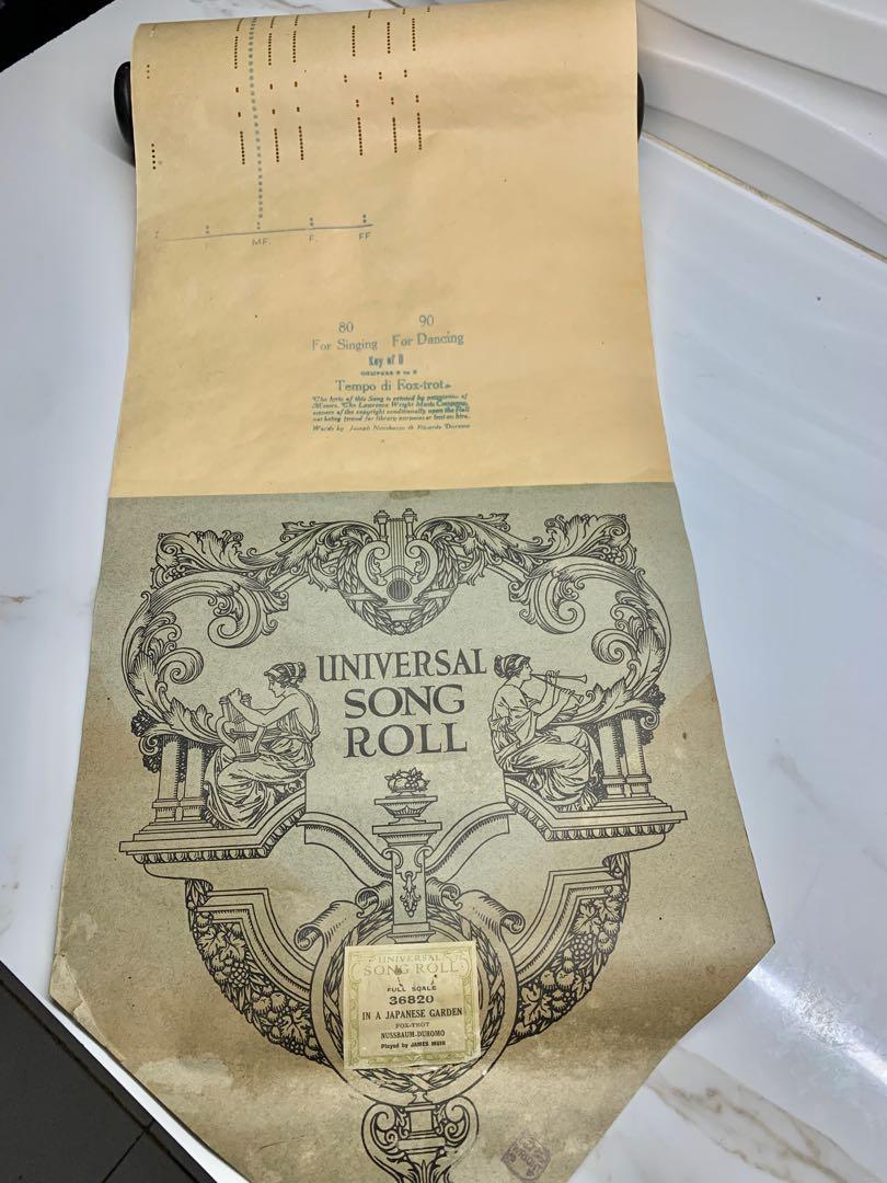 VERY RARE ANTIQUE MUSIC ROLL | VINTAGE PIANO ROLL | VINTAGE PLAYER ...