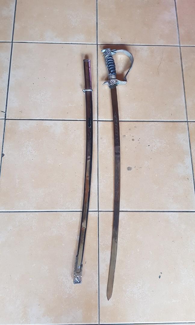 vintage pedang antik jadoel tempoe doeloe masih mulus kondisi utuh ...