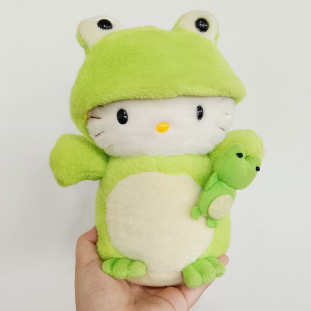 Vintage Sanrio Hello Kitty Frog Costume Plush, Hobbies & Toys, Toys ...