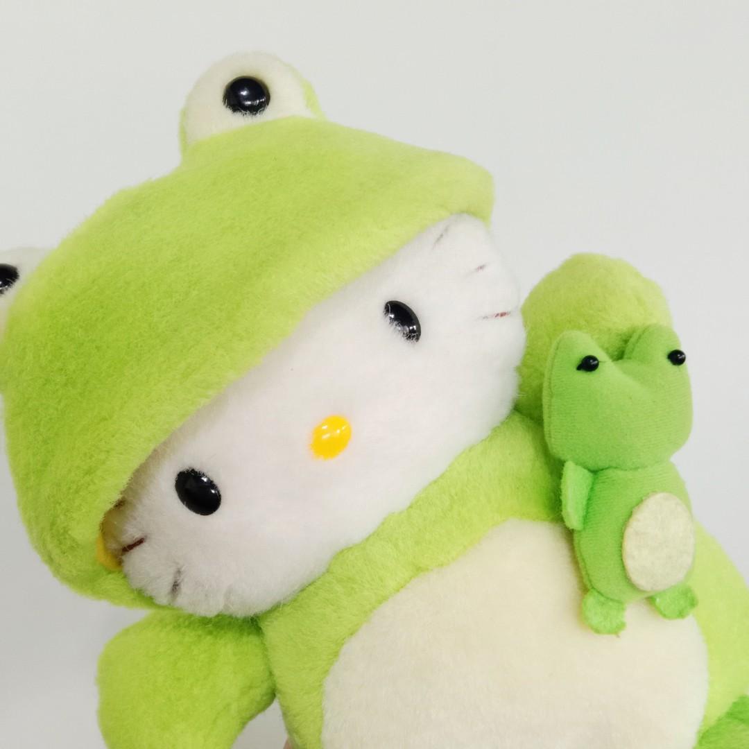Vintage Sanrio Hello Kitty Frog Costume Plush, Hobbies & Toys, Toys ...