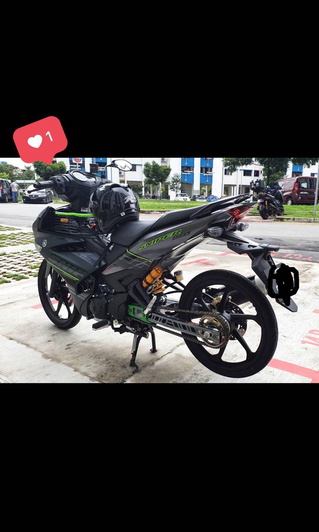 WTS COVERSET MATTE GREEN SNIPER V1, Motorcycles, Motorcycle Accessories ...