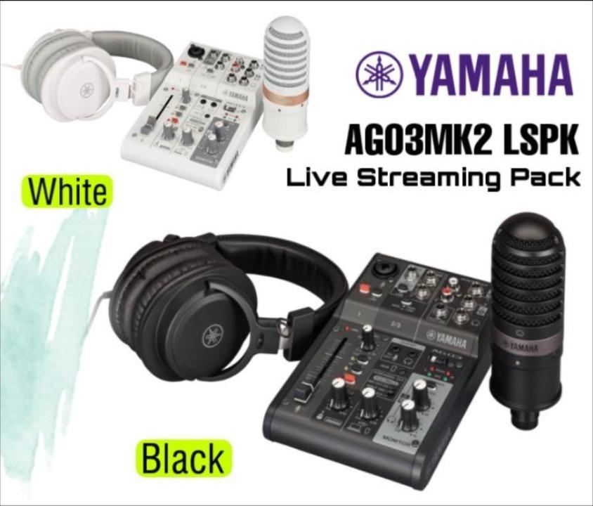 Yamaha AG03MK2 LSPK Live Streaming Pack (AG03 MK2 / AG03MKII / AG03 MKII), Hobbies & Toys, Music ...