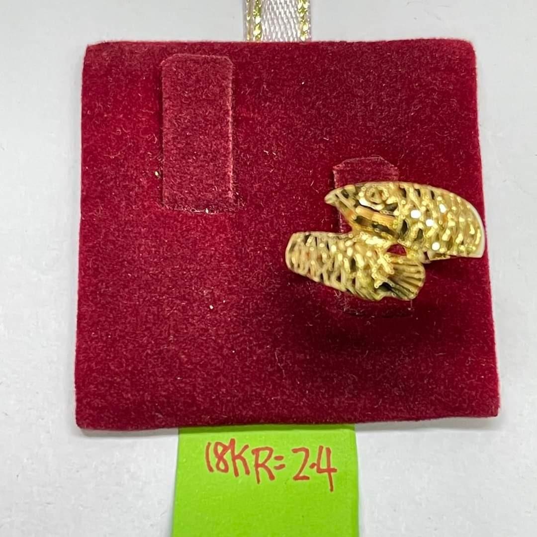 18K Saudi Gold Arowana Ring, Women's Fashion, Jewelry & Organizers ...
