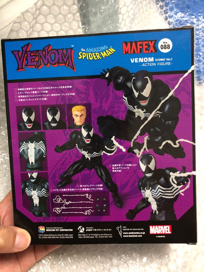 現貨 日版 Mafex venom comic ver. medicom toy Marvel No.88 毒魔, 興趣及遊戲, 玩具 ...