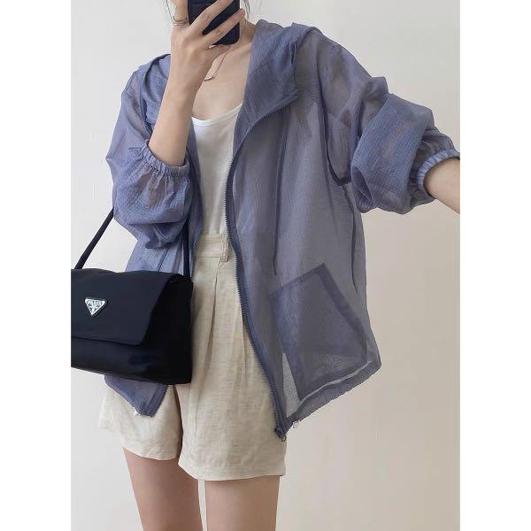Airy Light Summer Hoodie Jacket, Women's Fashion, Coats, Jackets and ...