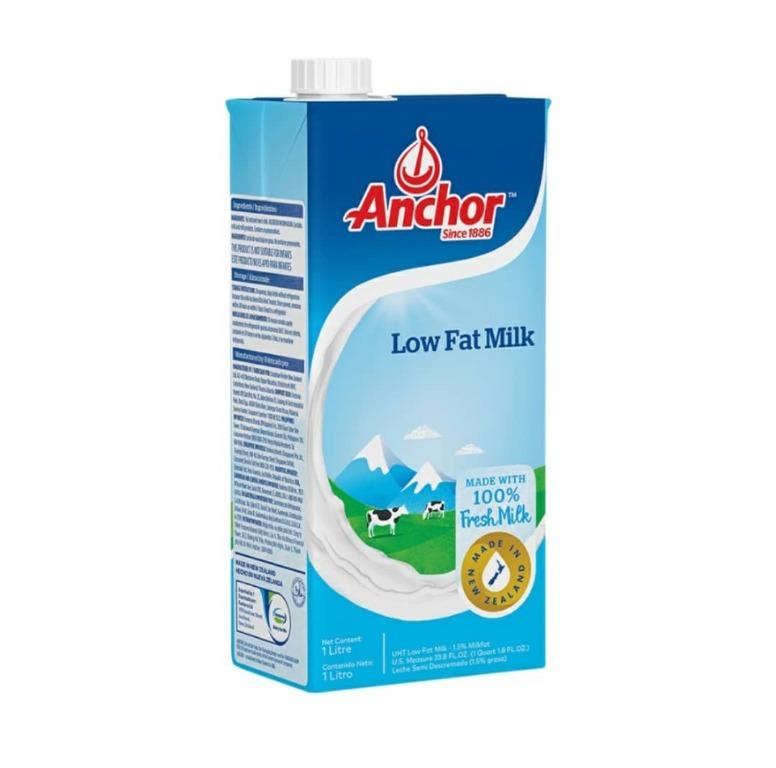 Anchor UHT Low Fat Milk 1L x 12 (Supplier Price), Food & Drinks ...