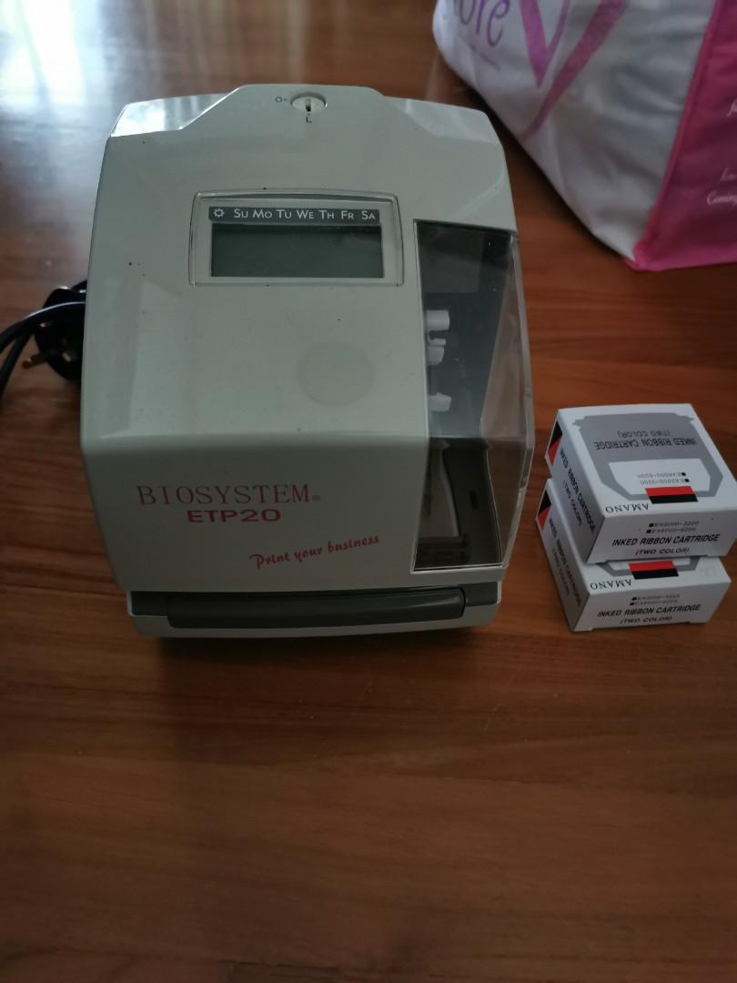 Biosystem Time and Date stamp printer ETP20 Biosystem Time Machine, Computers & Tech, Printers ...
