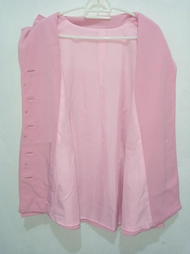BLAZER BHAYANGKARI (PINK), Fesyen Wanita, Pakaian Wanita, Atasan di ...