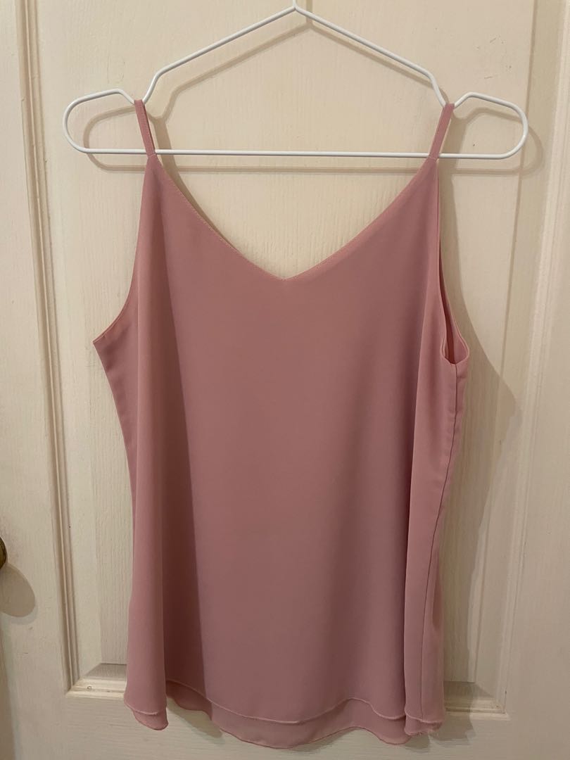 Blush Pink Top Reversible (Front/Back), Women's Fashion, Tops, Blouses ...