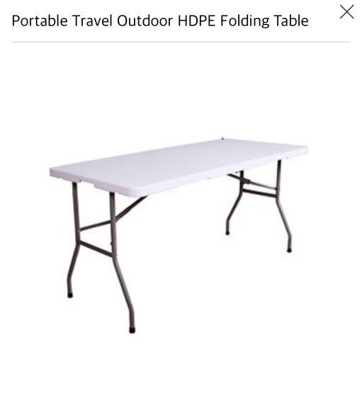 [BRAND NEW] HDPE 1.8m Foldable Table, Furniture & Home Living ...