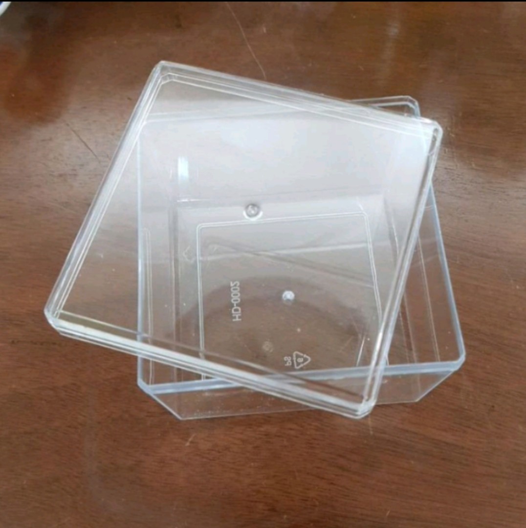 Clear Transparent square acrylic box with Cover, Furniture & Home ...